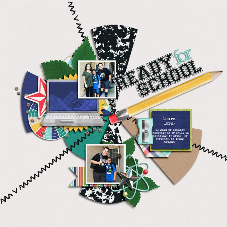 Brainiac Digital Scrapbooking Kit - Etsy