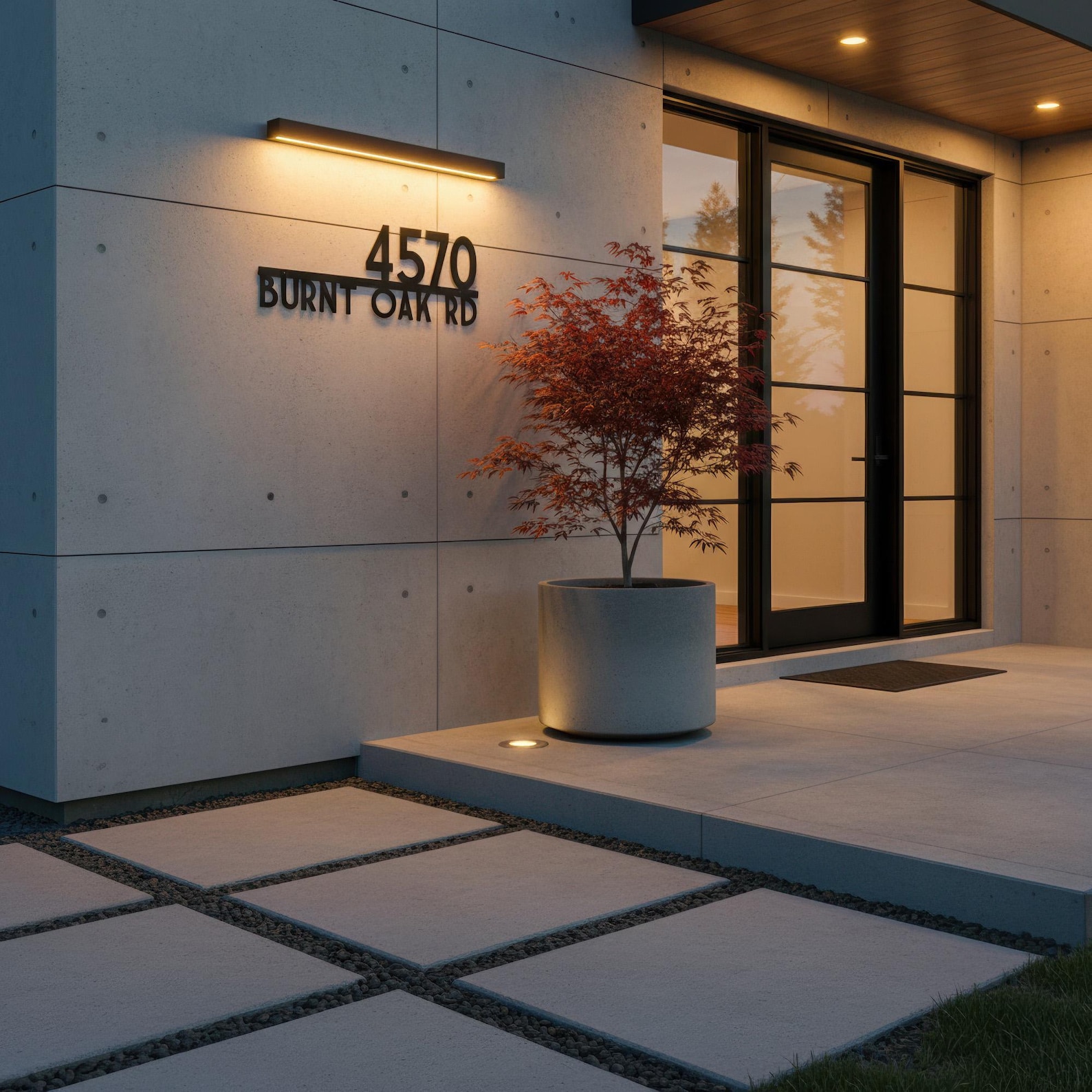 Custom Metal Address Sign – Modern House Numbers Plaque - Etsy