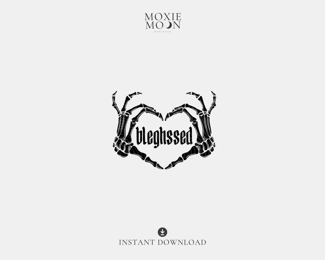 Bleghssed SVG PNG, Feeling Bleghssed, Metal Head Cut File, Metalcore ...