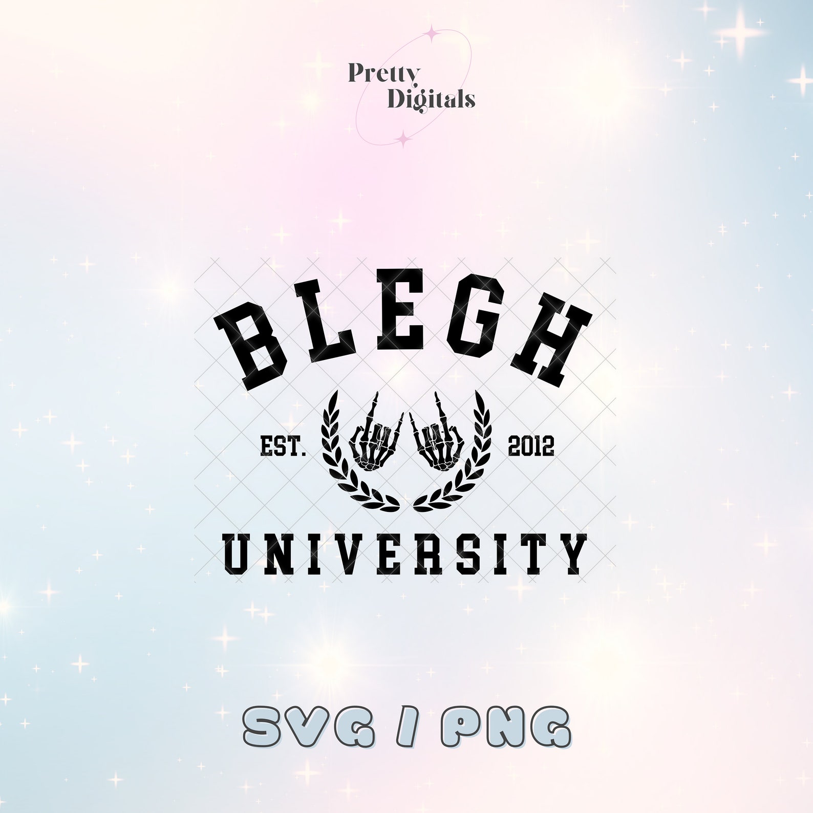 BLEGH University Collegiate SVG PNG, Metalhead Svg, Feeling Bleghssed ...