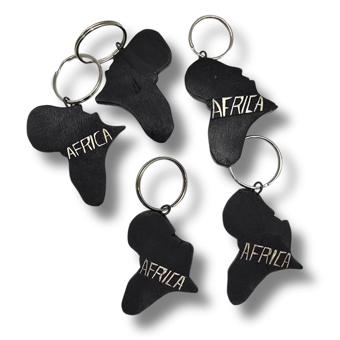 Africa-shaped Wooden Keychain | Eco-friendly African Continent Key ...