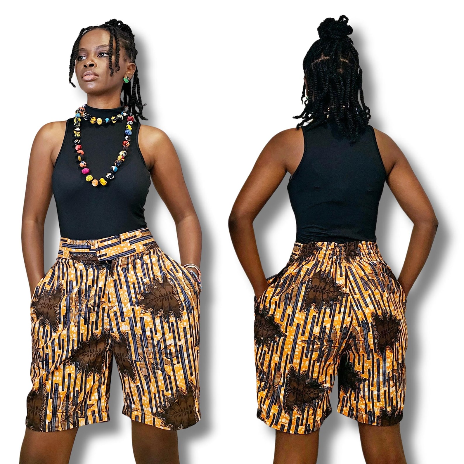 Ankara Stylish Shorts With Pockets/ Confortable Stretchy Ankara Shorts ...
