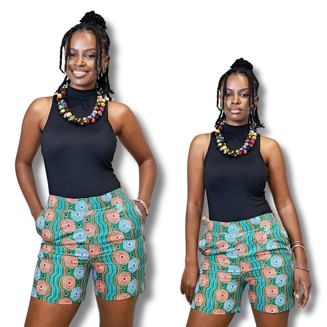 Ankara Stylish Shorts With Pockets/ Confortable Stretchy Ankara Shorts ...