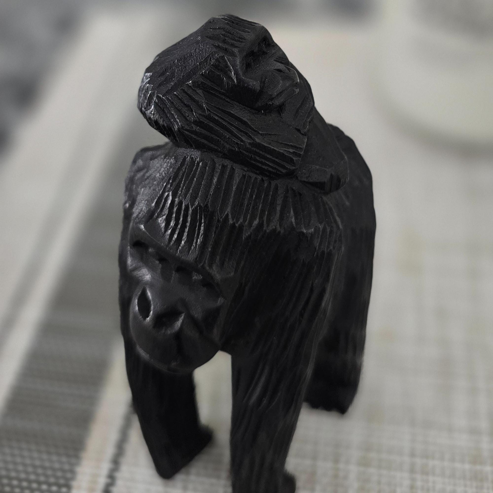 Hand-carved Wood Gorilla With Baby | Rwandan Sculpture, African Decor ...
