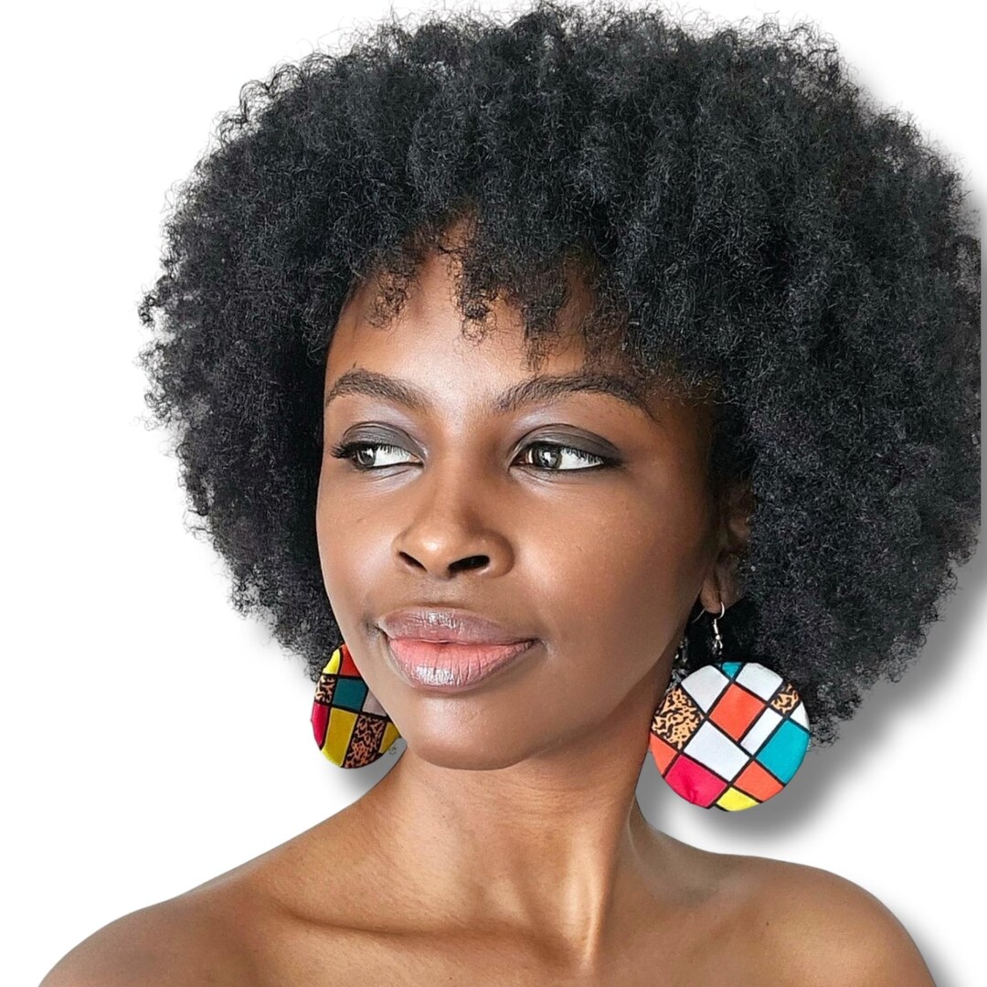 African Print Earrings\ Colorful Ankara Statement Earrings\ Afrocentric ...