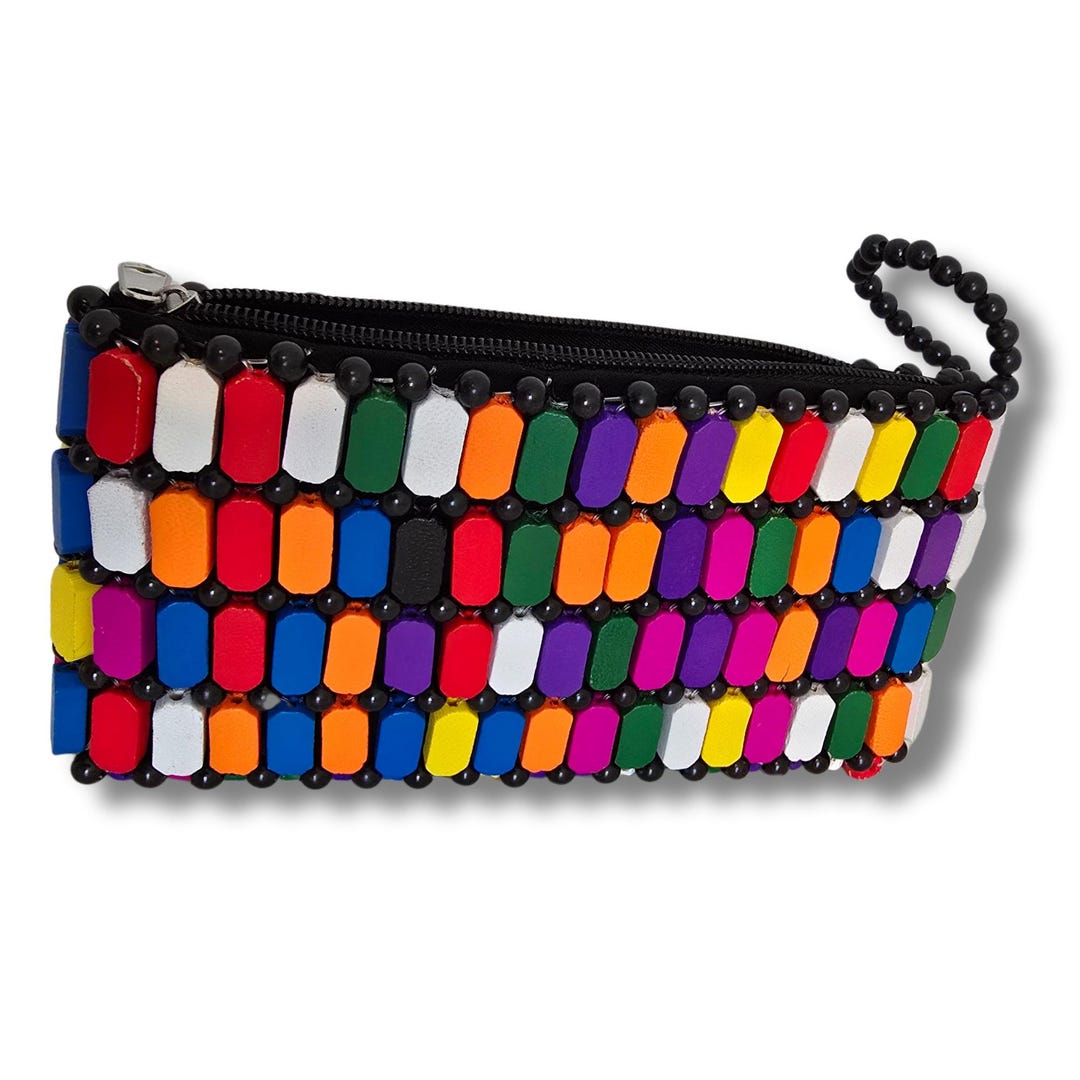 Handmade Kenyan Wood & Bead Wallet Authentic Handmade African-inspired ...