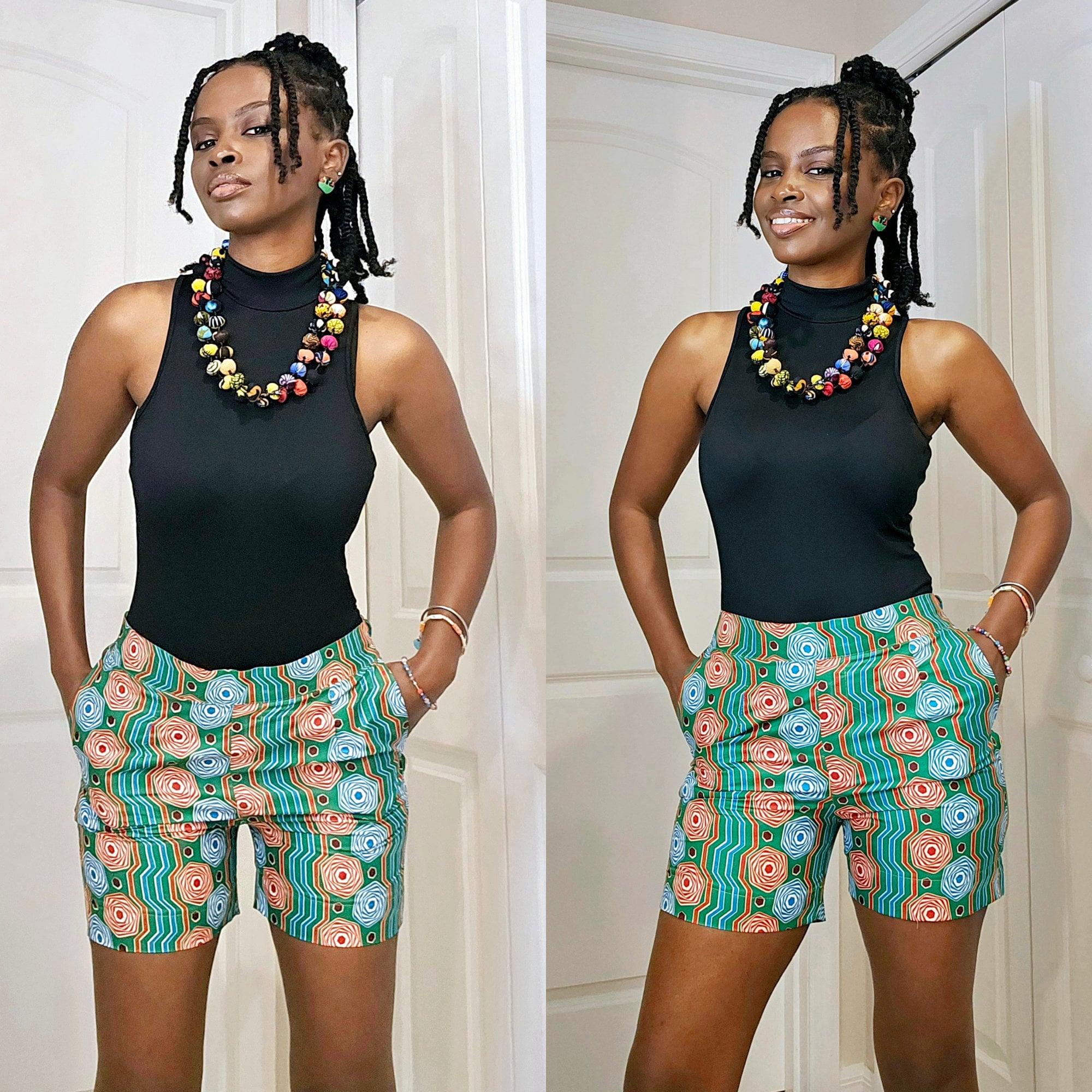 Ankara Stylish Shorts With Pockets/ Confortable Stretchy Ankara Shorts ...