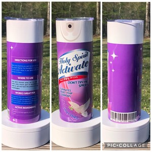 Holy Spirit Activate Dont Try Me Spray Purple Christian Sublimated ...