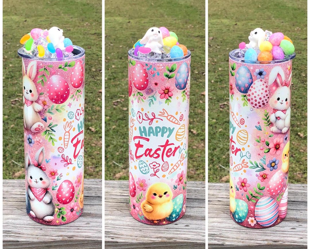 Happy Easter Tumbler With Optional 3D Topper. - Etsy