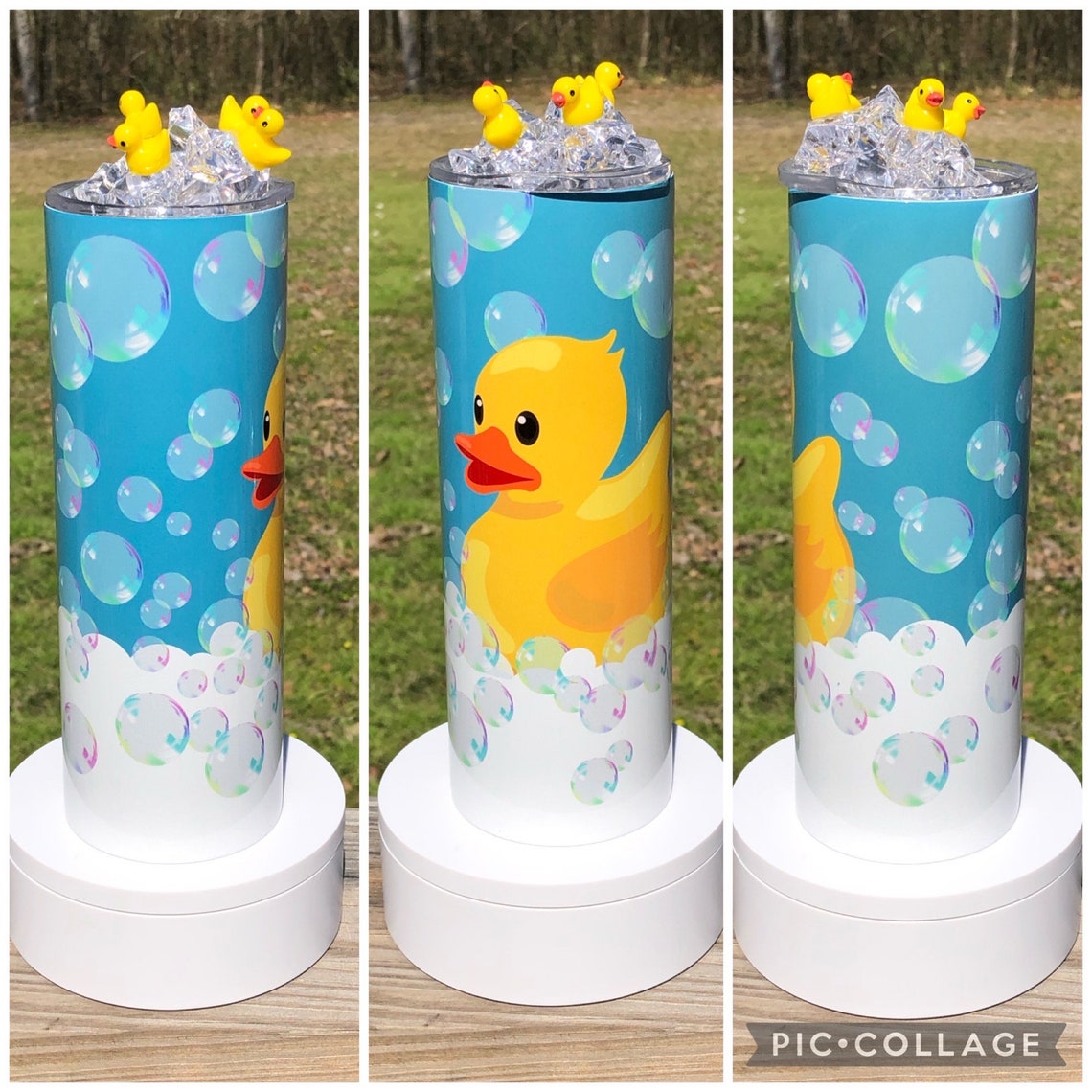 Rubber Duck in Bubbles Sublimated Tumbler With Optional 3D Topper - Etsy