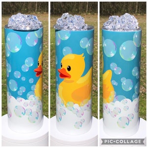 Rubber Duck in Bubbles Sublimated Tumbler With Optional 3D Topper - Etsy
