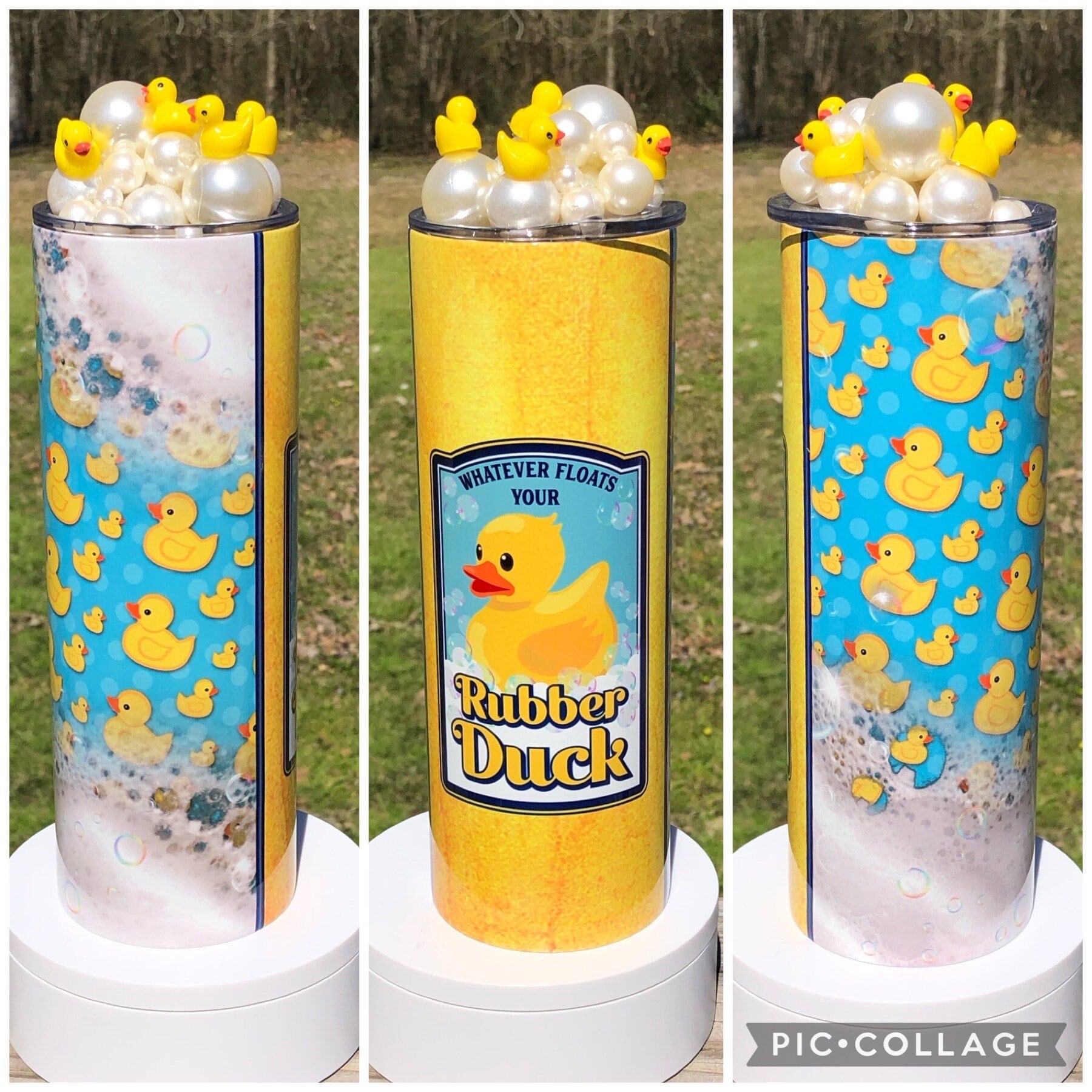Whatever Floats Your Rubber Duck Sublimated Tumbler With Optional 3D ...