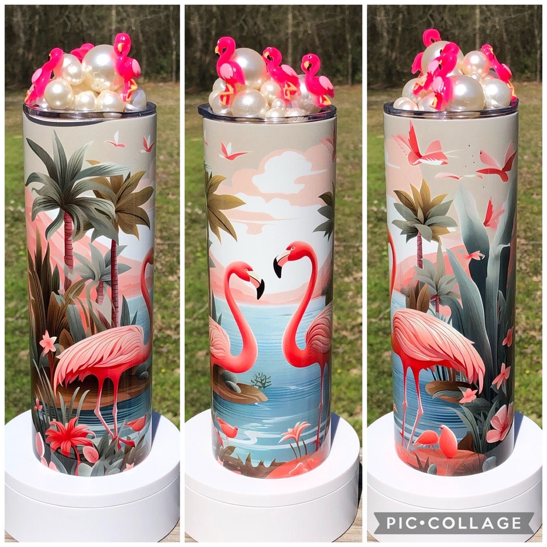 Pink Flamingos Sublimated Tumbler With Optional 3D Topper - Etsy