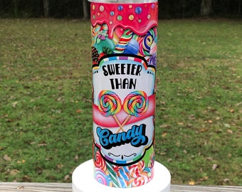 Sweeter Than Candy With Green Icing Drip Sublimated Tumbler With ...