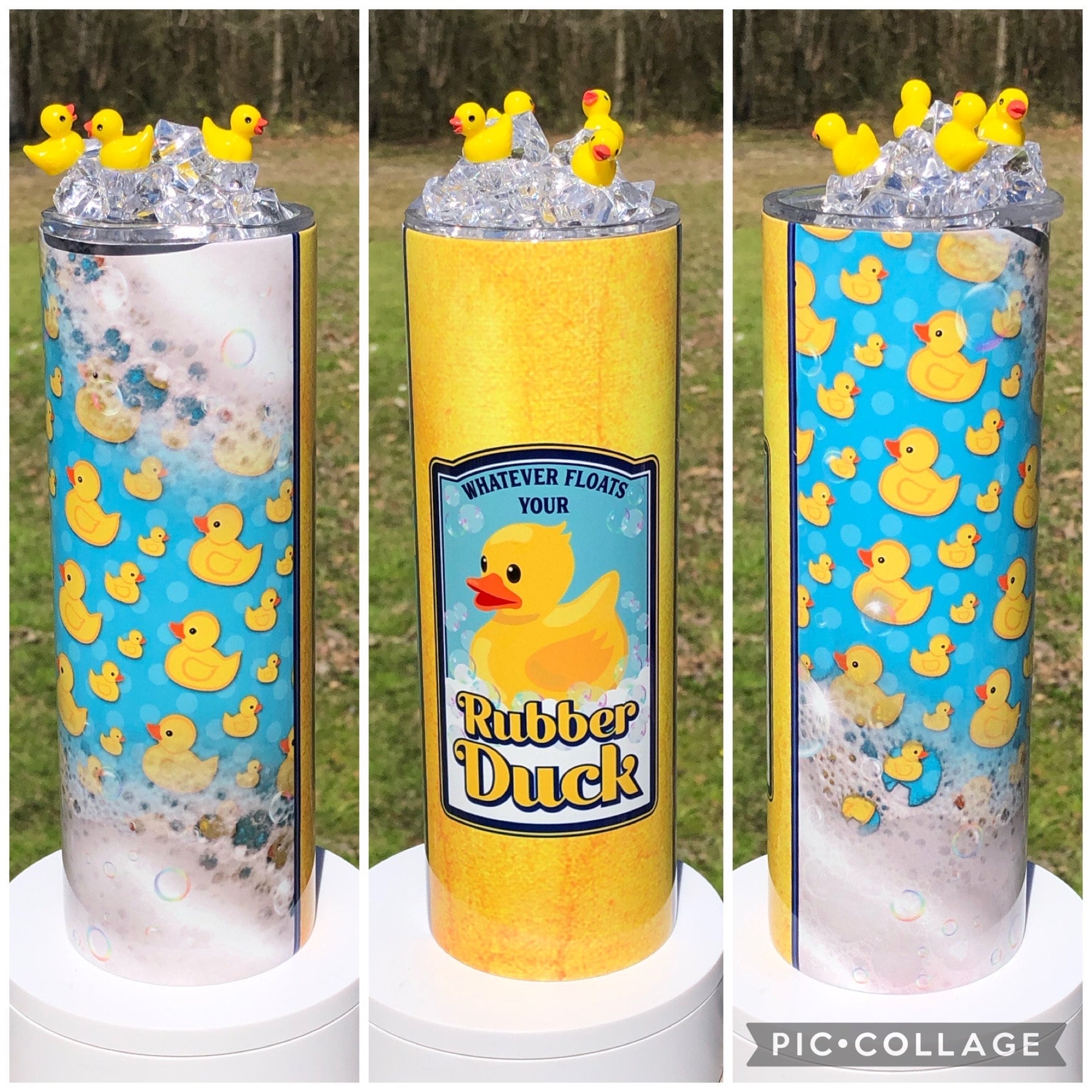 Whatever Floats Your Rubber Duck Sublimated Tumbler With Optional 3D ...