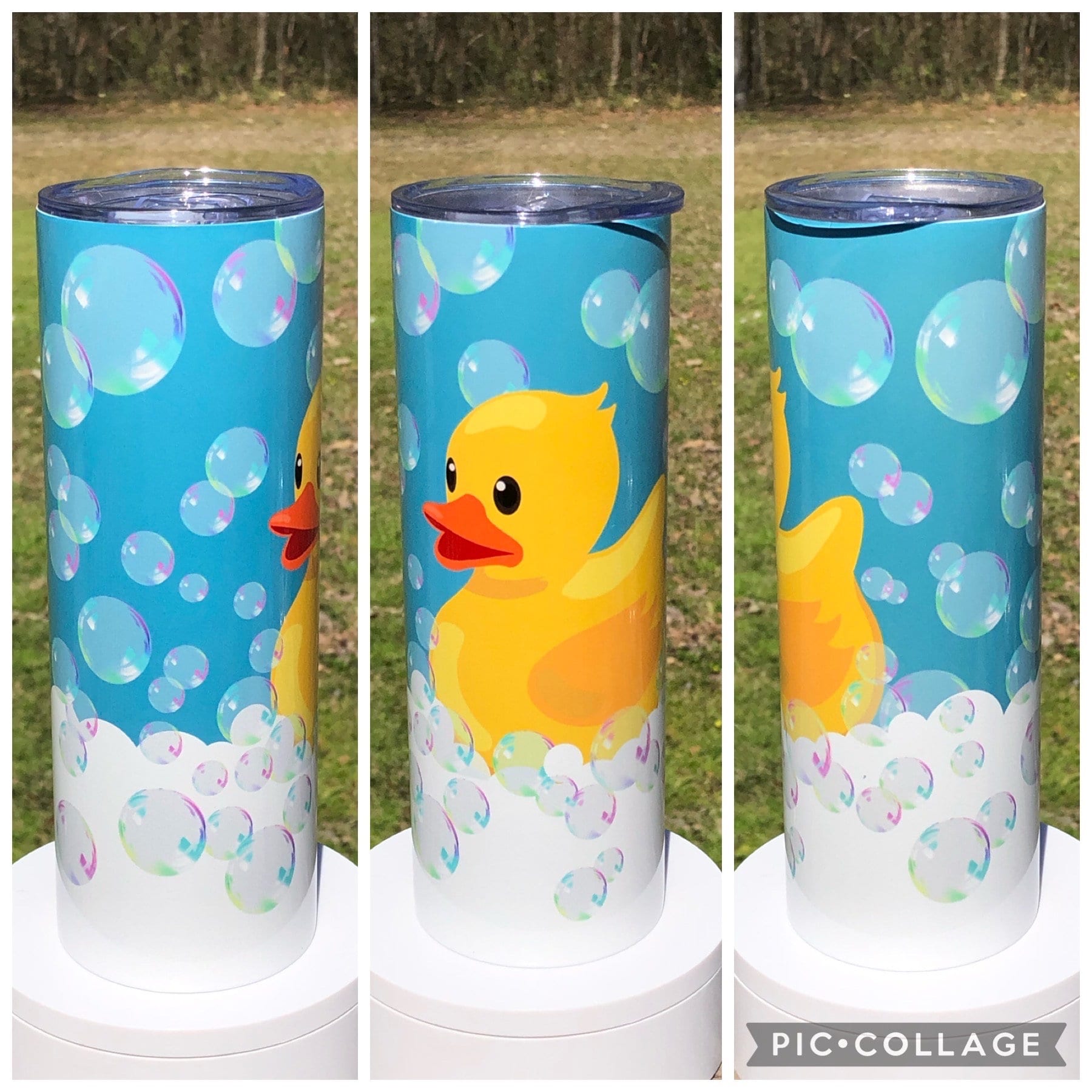 Rubber Duck in Bubbles Sublimated Tumbler With Optional 3D Topper - Etsy