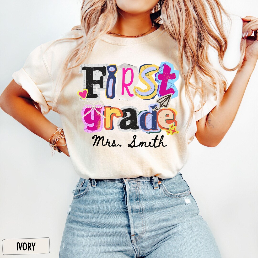 First Grade Teacher Shirt, 1st Grade Teacher Shirt, Grade School Shirts ...