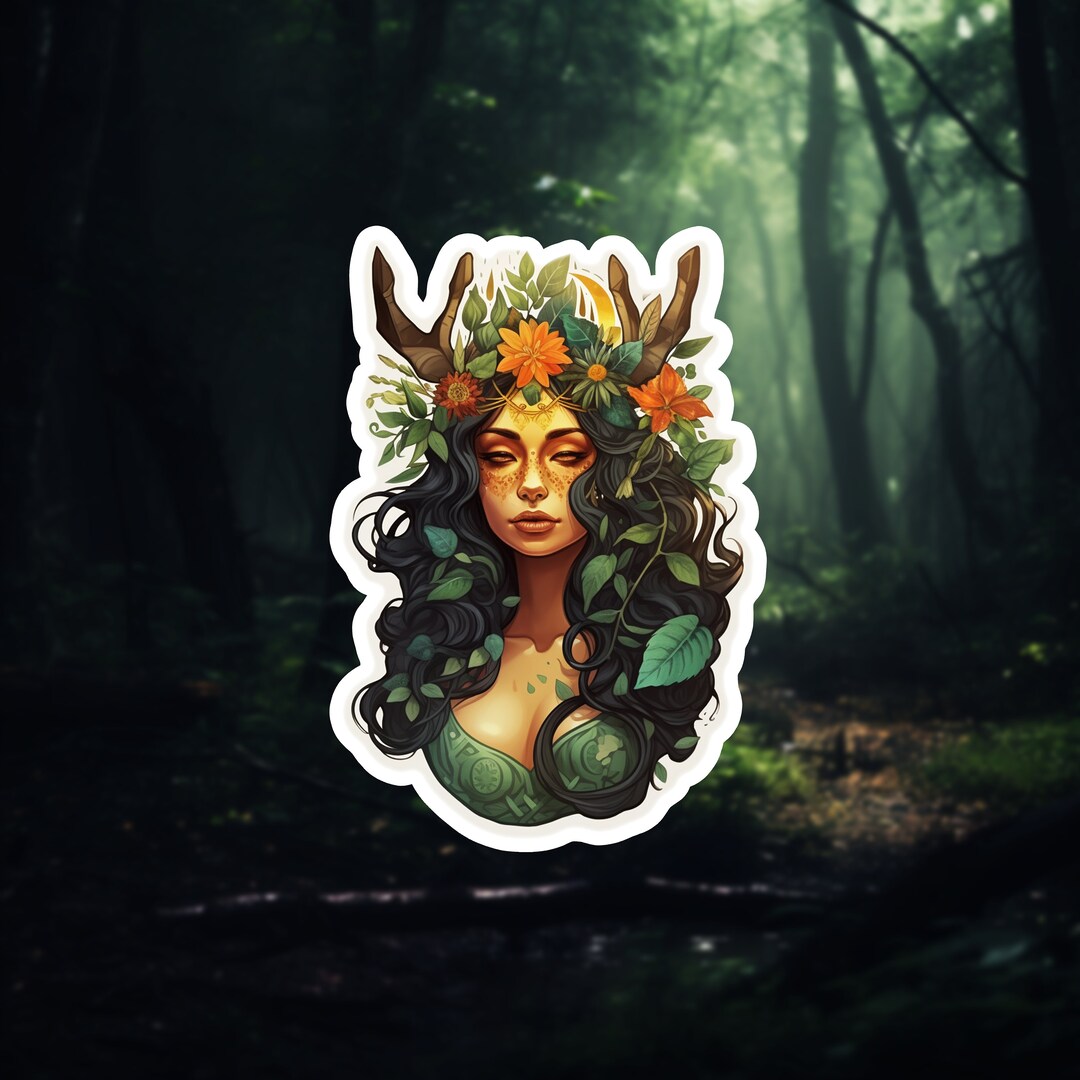 Mythical Nature Sticker Goddess Women Kiss-cut Vinyl Decals - Etsy
