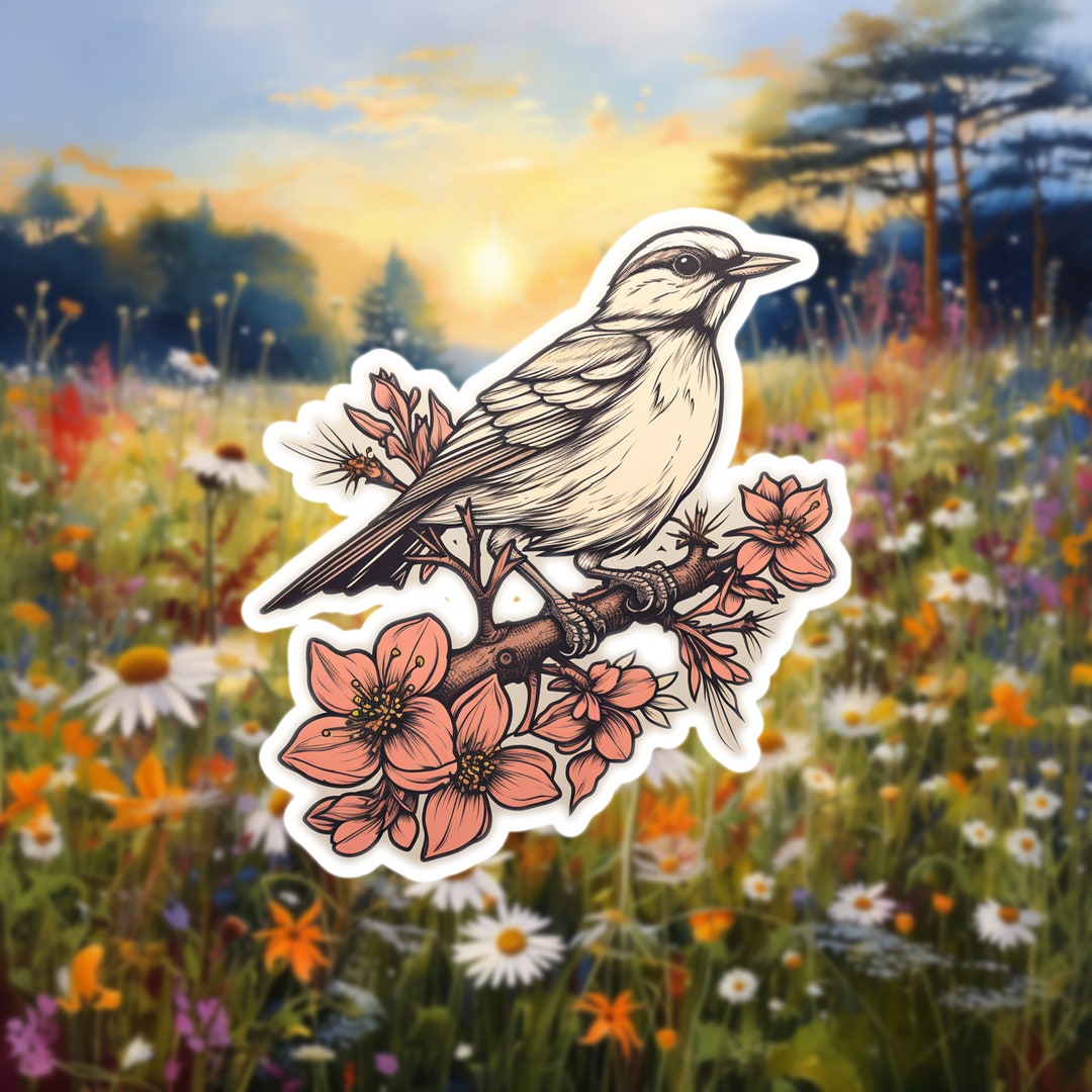 Mythical Nature Sticker Cottagecore Animal Bird Kiss-cut Vinyl Decals ...