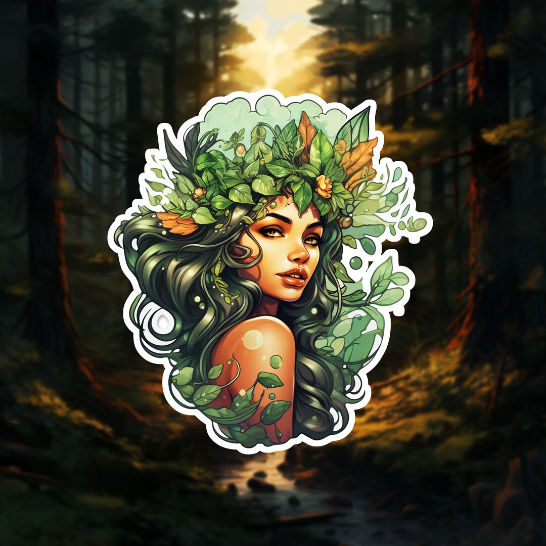 Mythical Nature Sticker Goddess Women Kiss-cut Vinyl Decals - Etsy