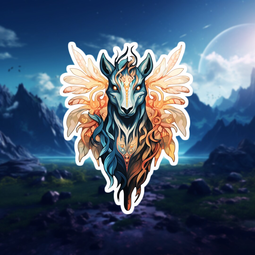 Mythical Nature Sticker Magical Animal Kiss-cut Vinyl Decals - Etsy