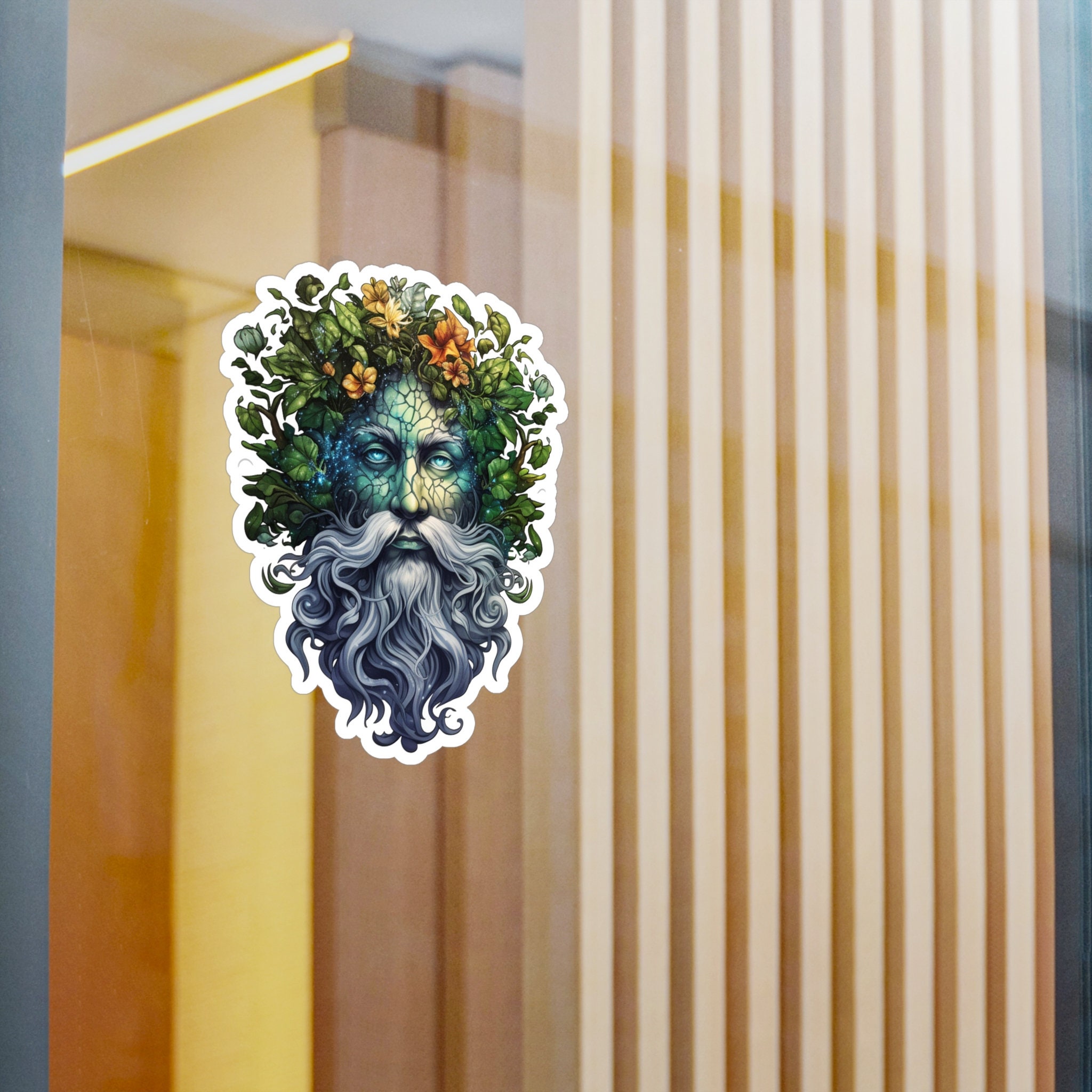 Mythical Nature Magical Green Man Sticker Kiss-cut Vinyl Decals - Etsy