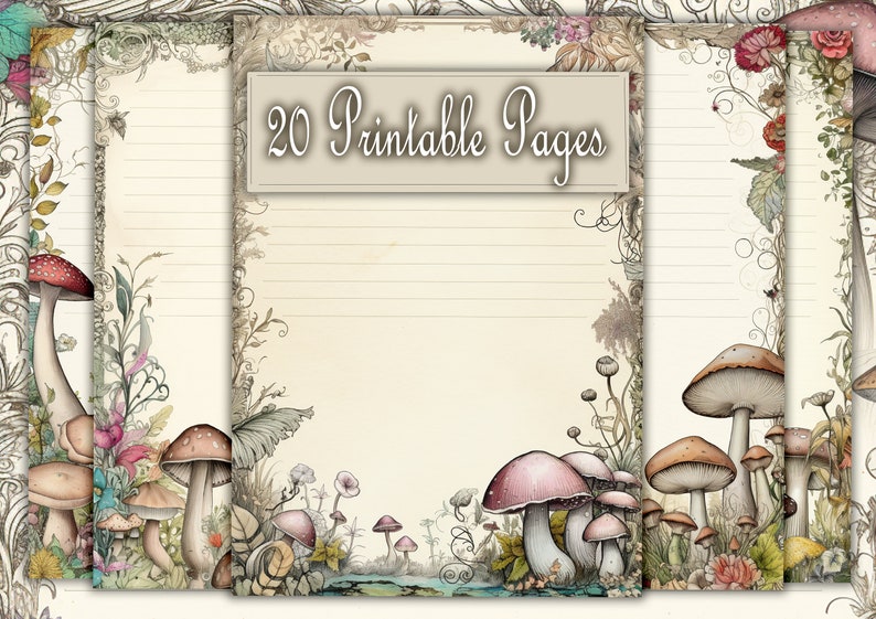 20 Blank Lined Journal Pages Junk Journal Kit Basic Papers - Etsy