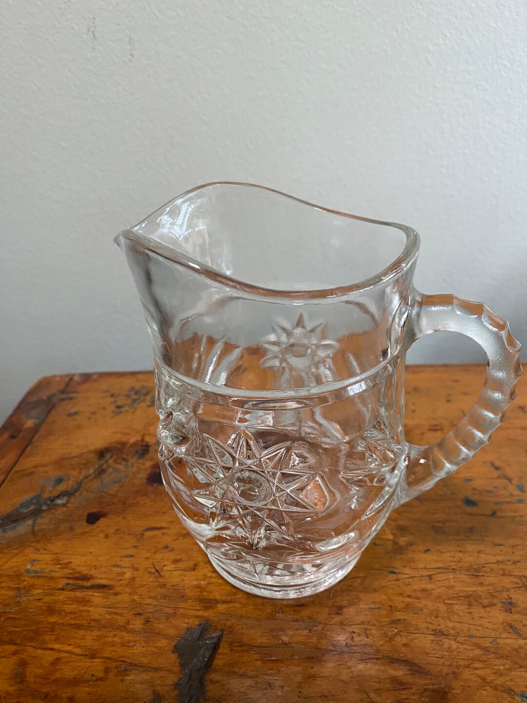 Vintage Glass Small Pitcher - Etsy