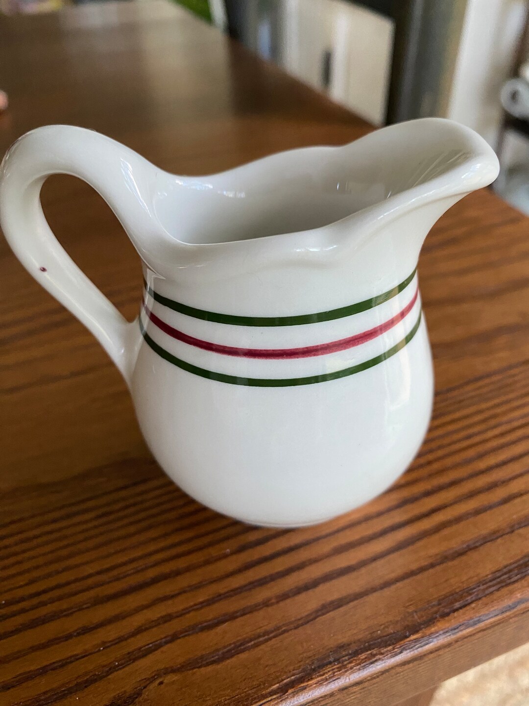 Red Green White Restaurantware Vintage Creamer - Etsy