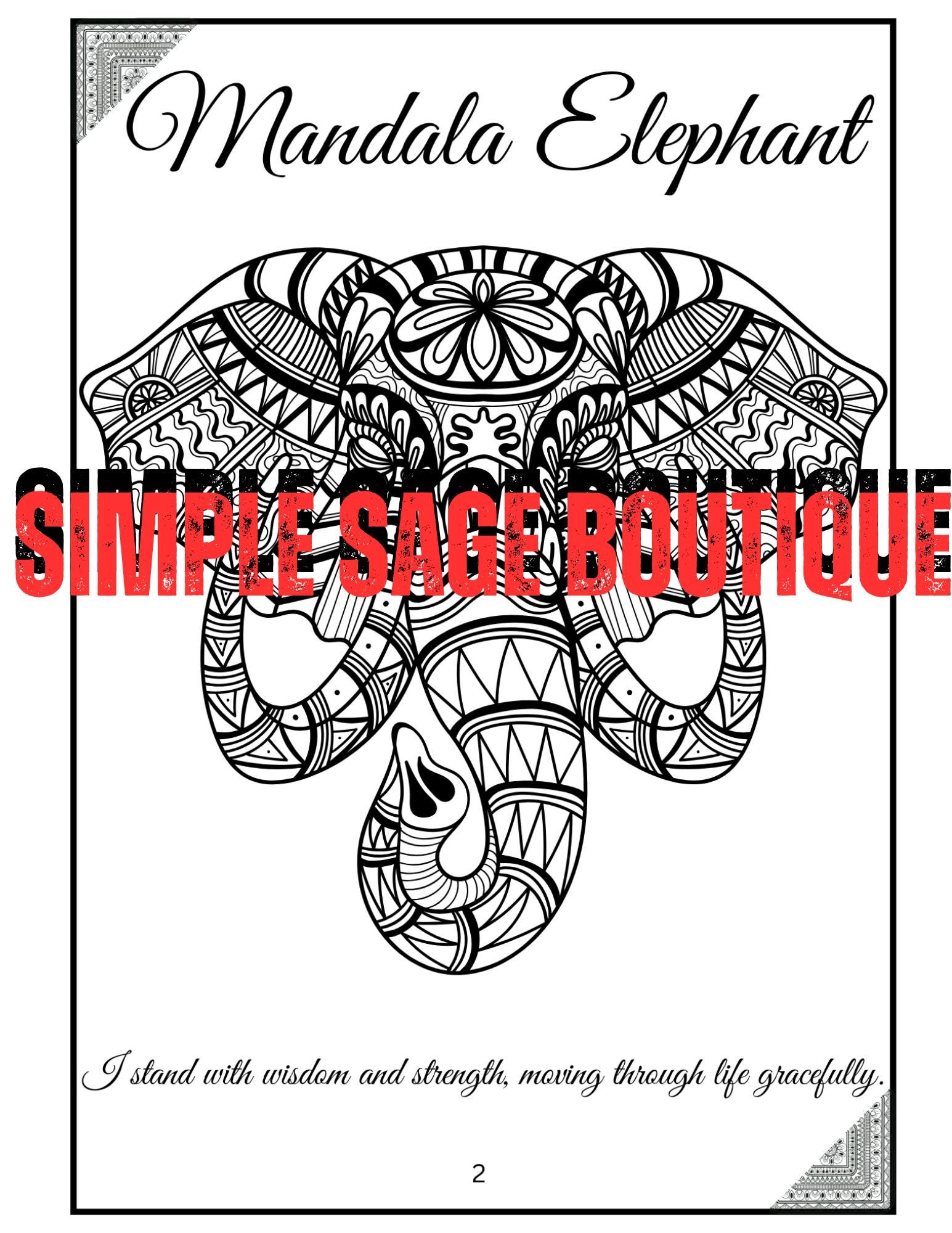 Mandala Animal Coloring Book for Adults 50 Stress Relief Designs ...