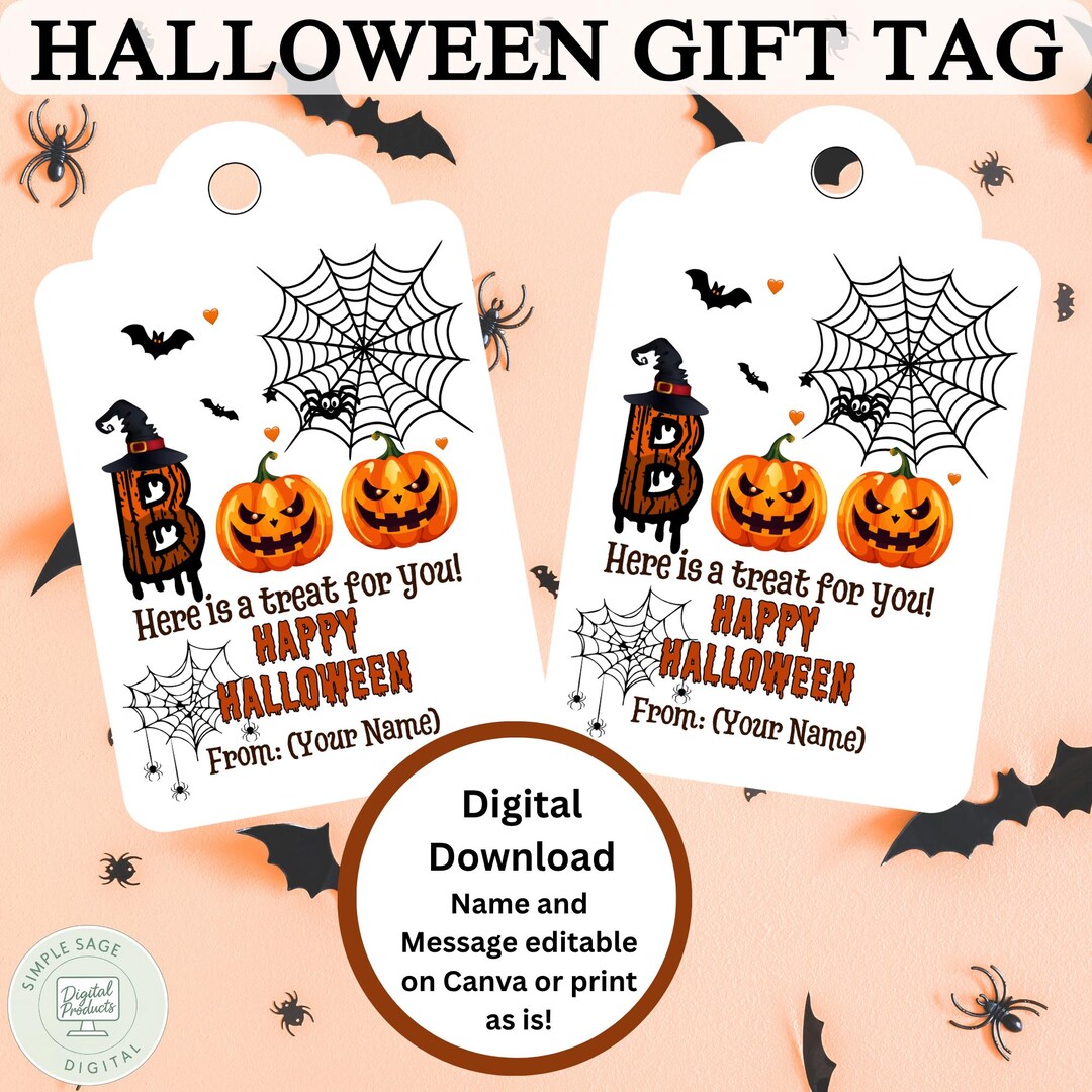 Trick or Treat Tags | Editable Halloween Favor Tags | Halloween Gift ...