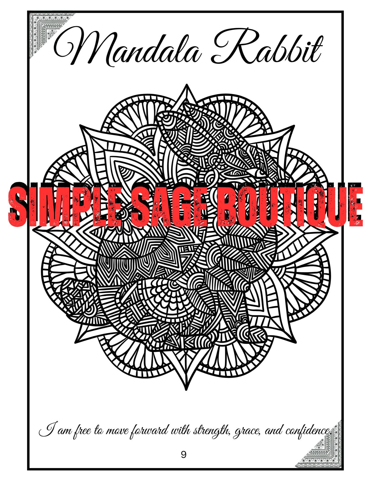 Mandala Animal Coloring Book for Adults 50 Stress Relief Designs ...