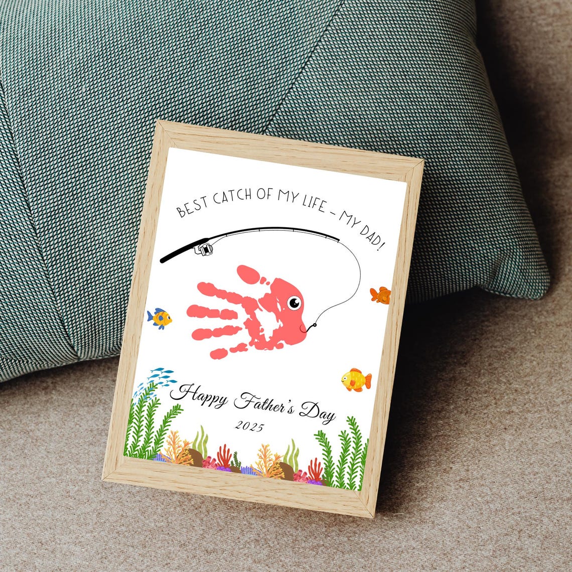 Father’s Day Handprint Craft | Fishing Craft for Dad | Best Dad ...