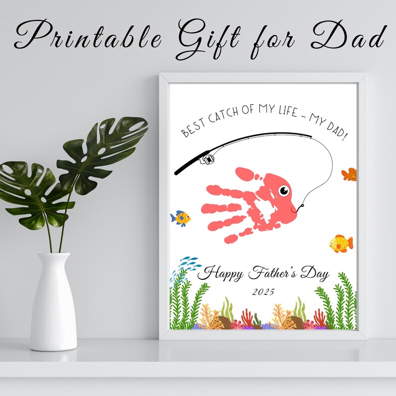 Father’s Day Handprint Craft | Fishing Craft for Dad | Best Dad ...