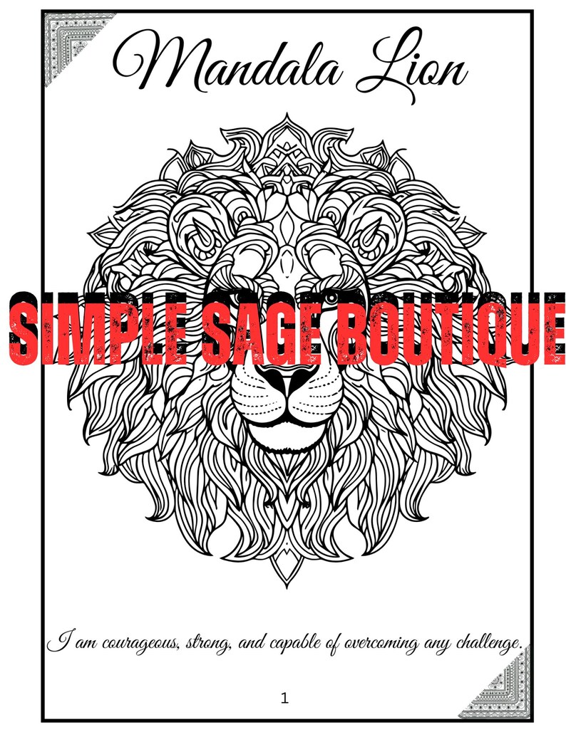 Mandala Animal Coloring Book for Adults 50 Stress Relief Designs ...