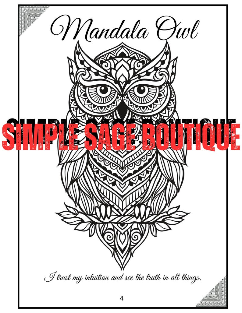 Mandala Animal Coloring Book for Adults 50 Stress Relief Designs ...