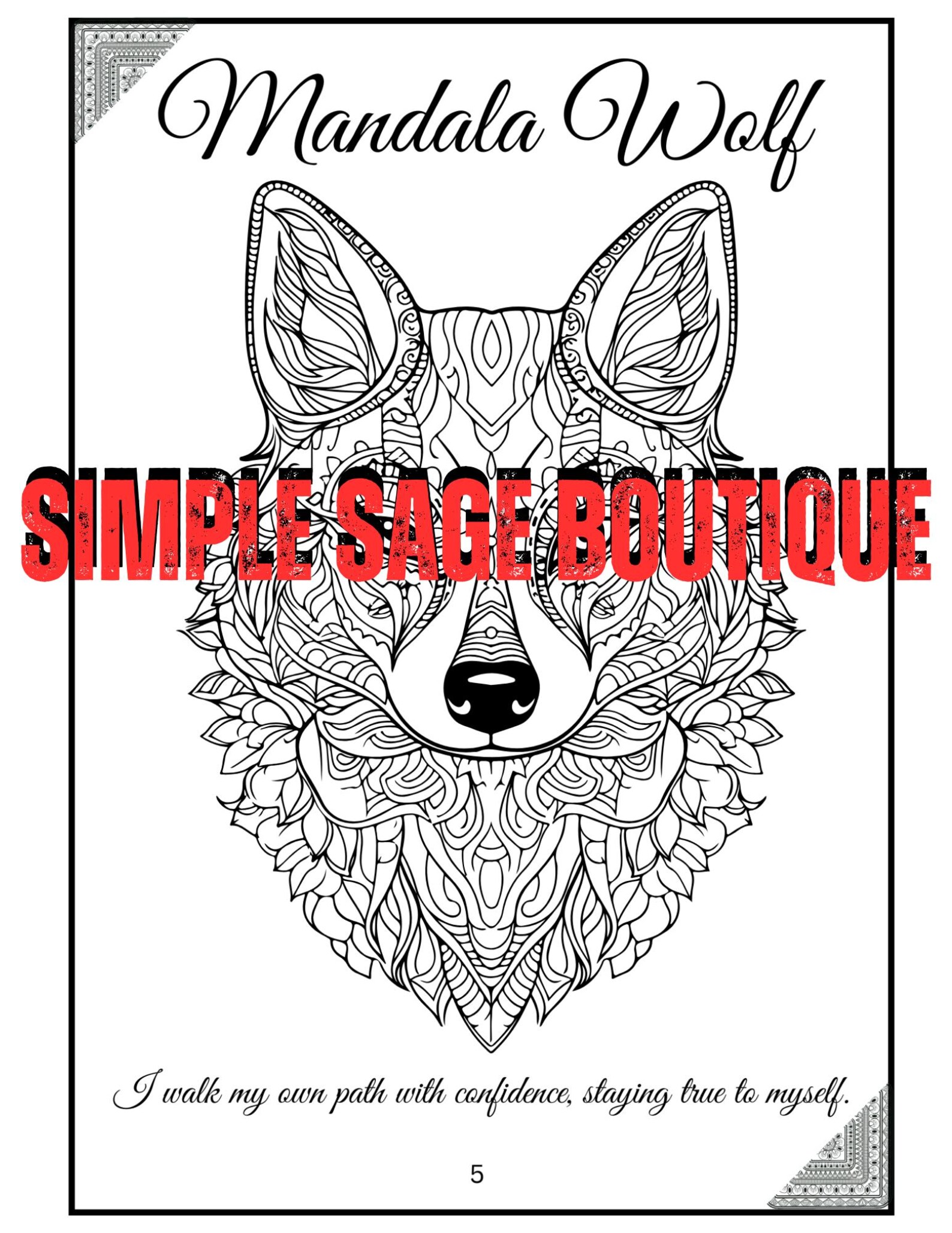 Mandala Animal Coloring Book for Adults 50 Stress Relief Designs ...