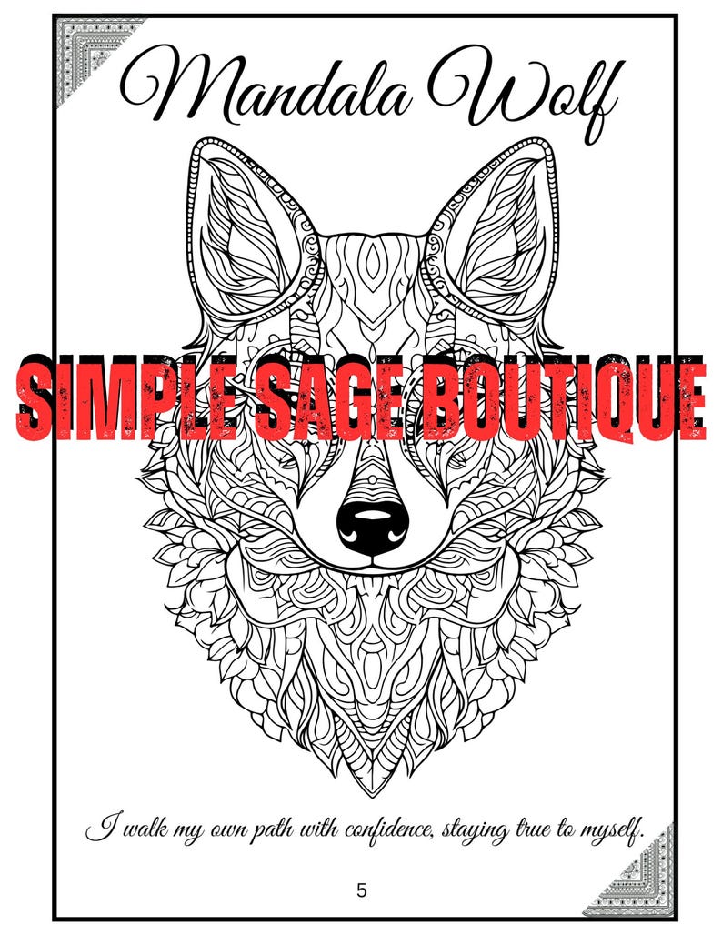 Mandala Animal Coloring Book for Adults 50 Stress Relief Designs ...