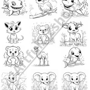 Animal Comic Coloring Pages for Kids,laughter and Coloring,beautiful ...