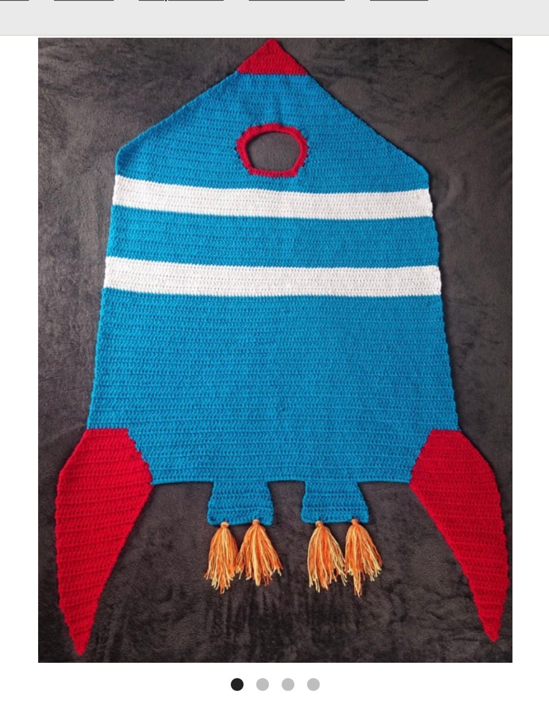 Rocket Shaped, Kids Space Crochet Pattern PDF english Blast off Blanket ...
