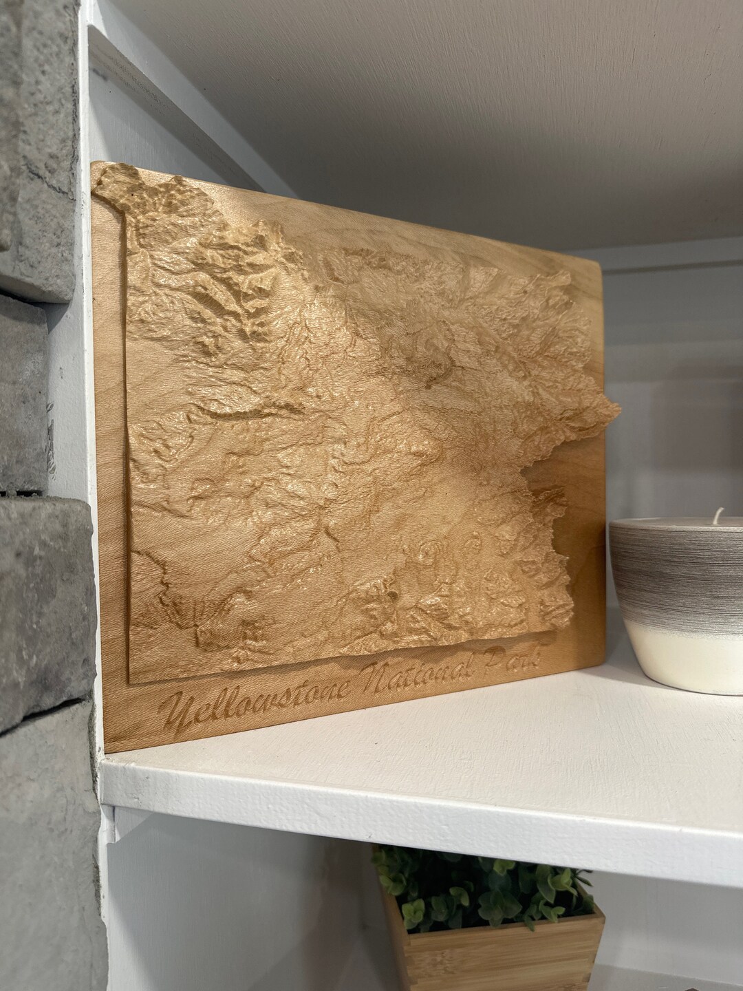 3D Yellowstone Topography Wood Carving - Etsy