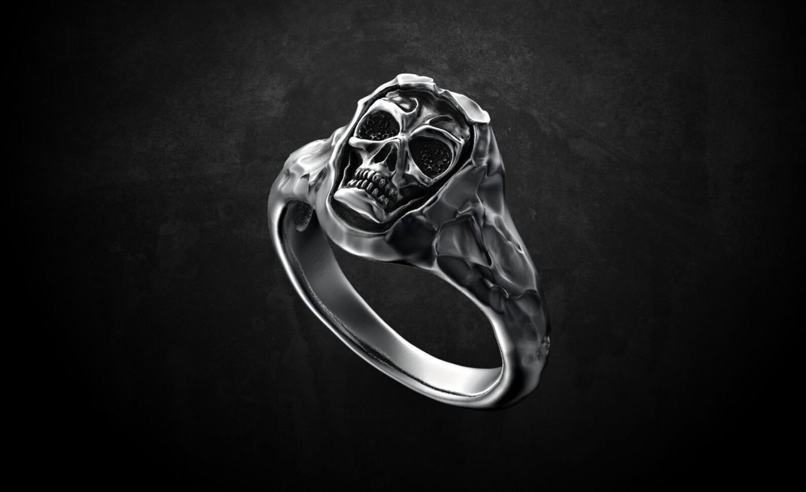 Silver Biker Skull Ring, Men Silver Skull Ring, Men Silver Gift Rings ...
