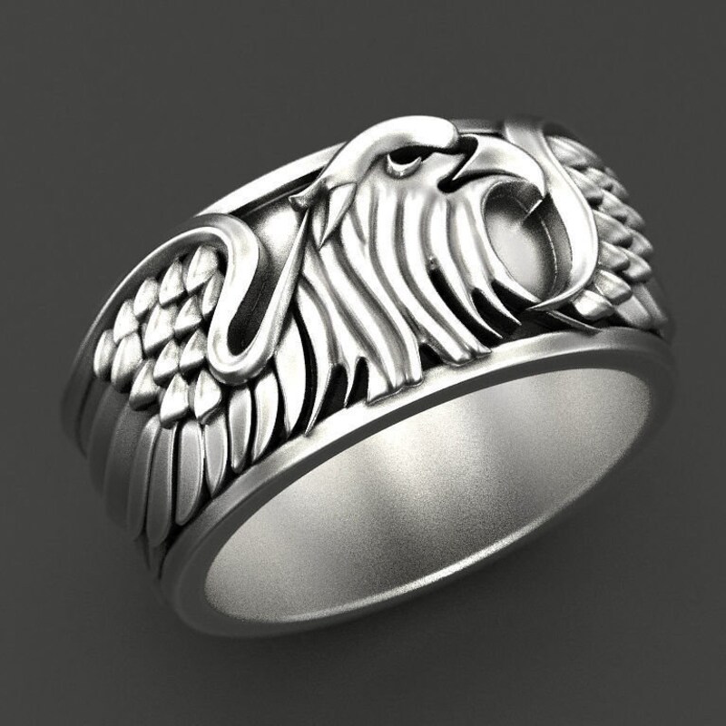 Mens Eagle Ring - Etsy