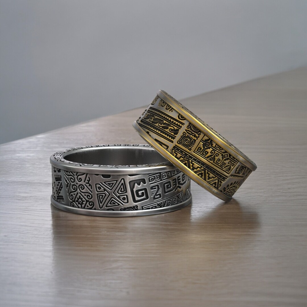 Samoan Maori Polynesian Amulet Pattern Ring 925 Sterling Silver Ring ...