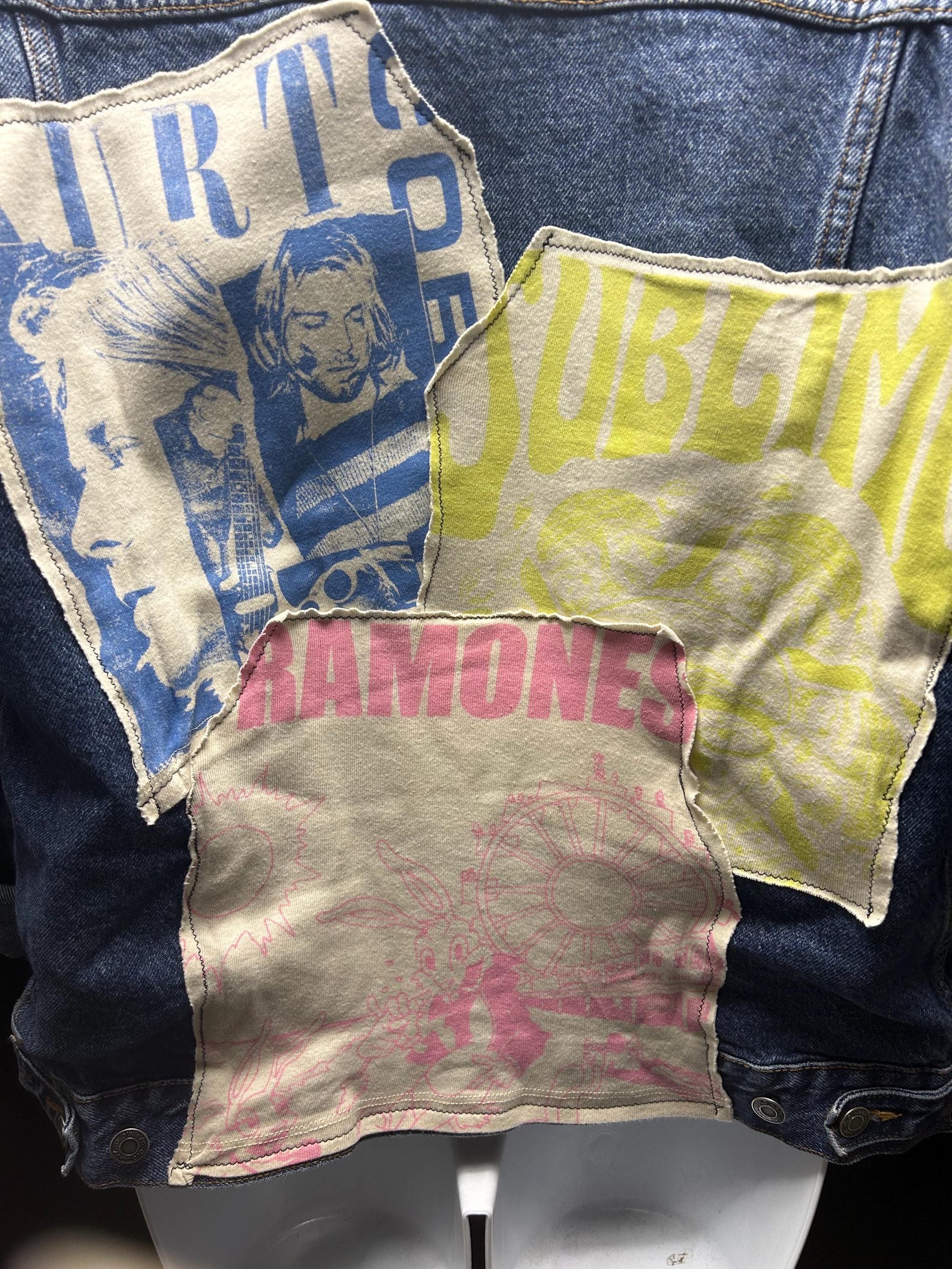 UPCYCLED One of a Kind, Sublime, Ramones, Nirvana Music Denim Jacket - Etsy