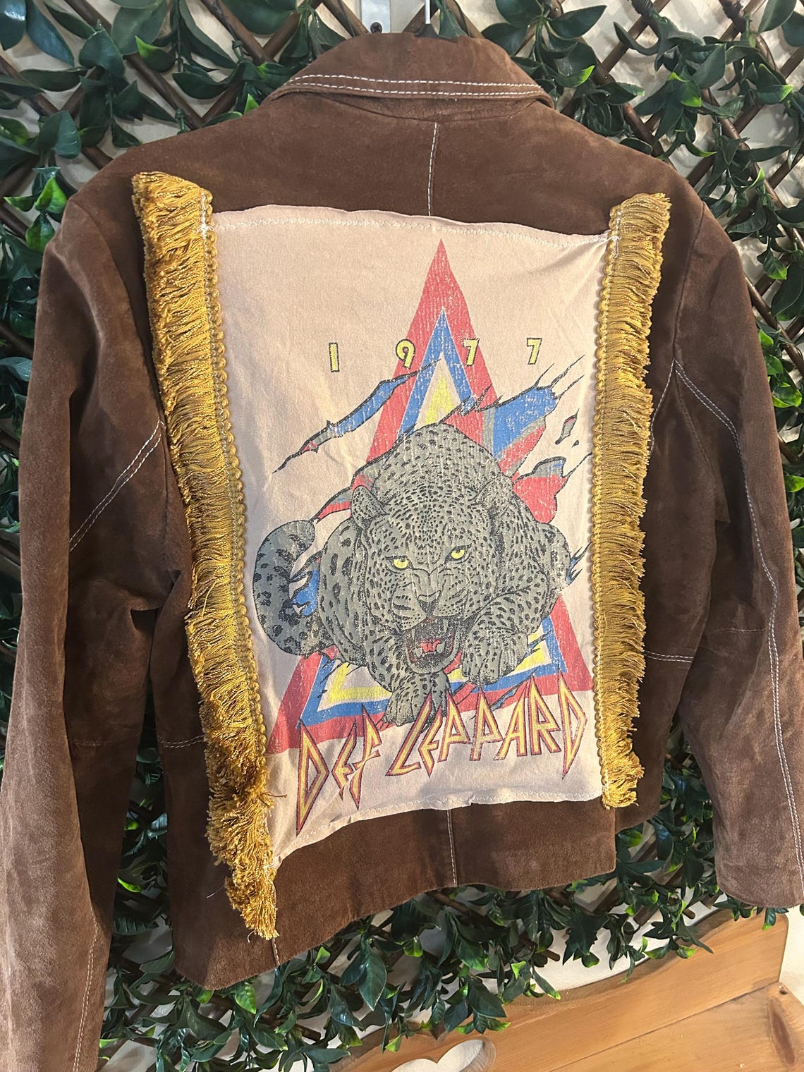 UPCYCLED One of a Kind, DEF LEPPARD Music Leather Jacket - Etsy