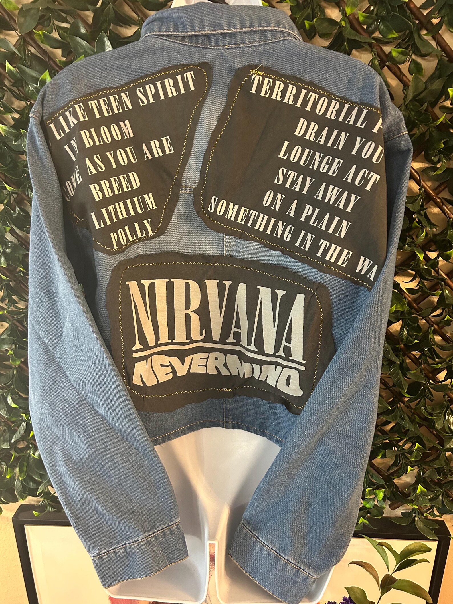 UPCYCLED One of a Kind, Nirvana Music Denim Jacket - Etsy