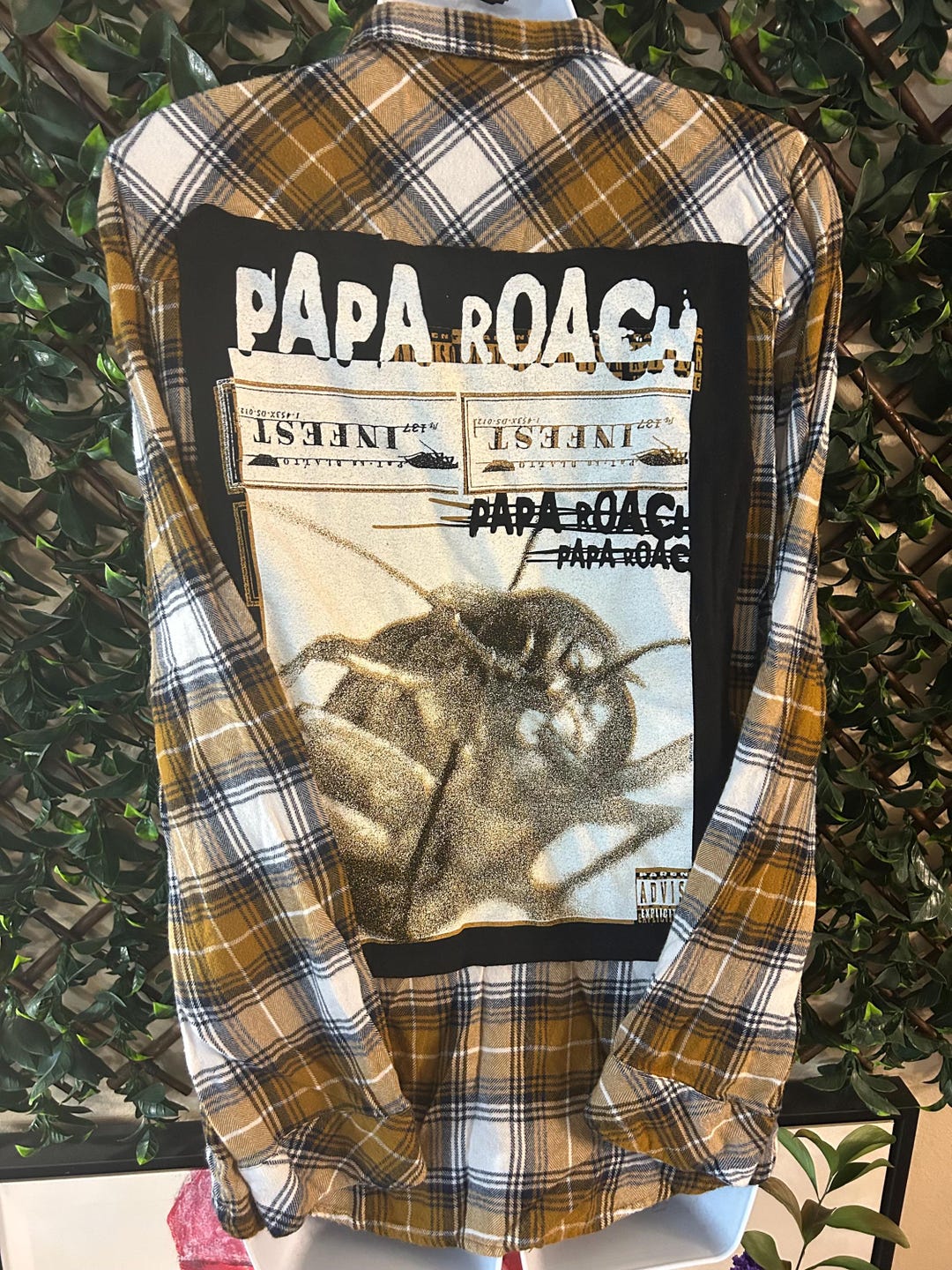 UPCYCLED One of a Kind, PAPA ROACH Infest Rocker Music Patch Button ...