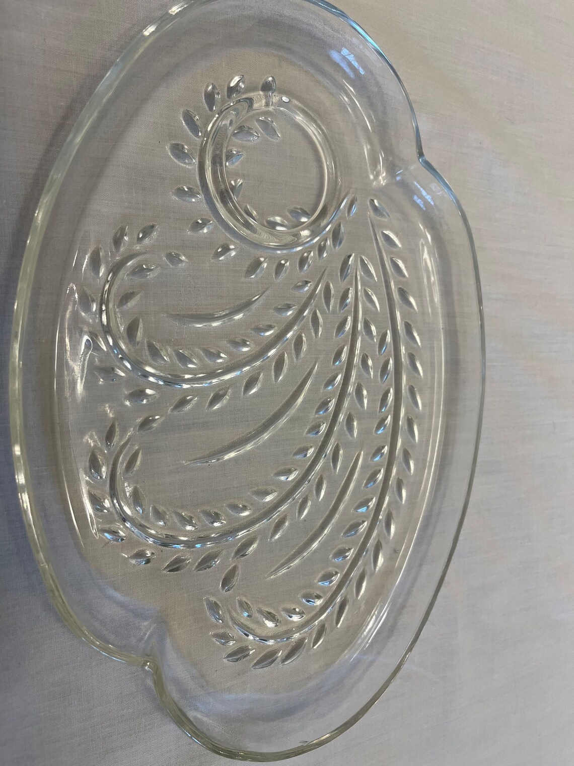 Vintage Federal Glass Hospitality Snack Set With Original Box - Etsy
