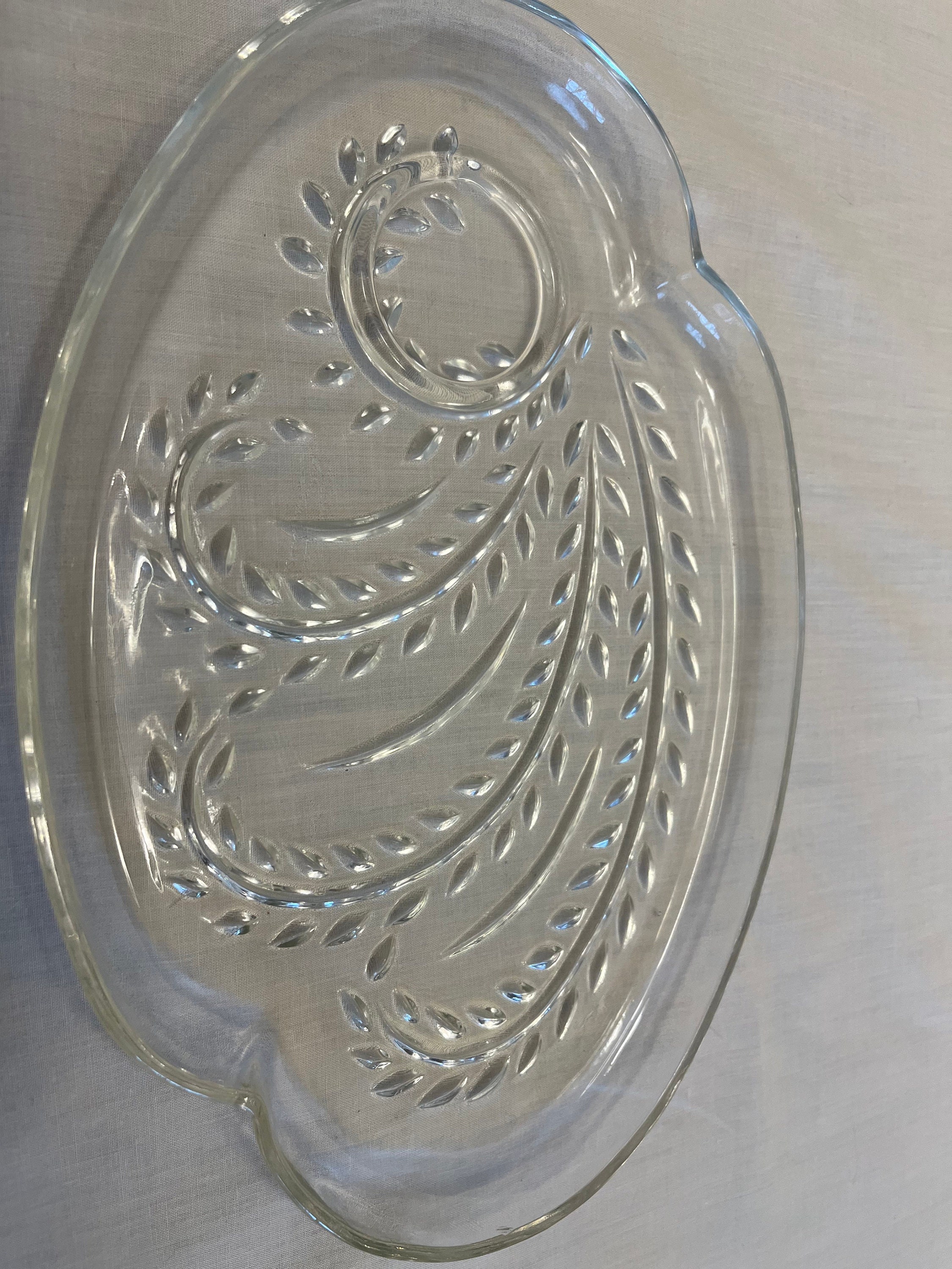 Vintage Federal Glass Hospitality Snack Set With Original Box - Etsy